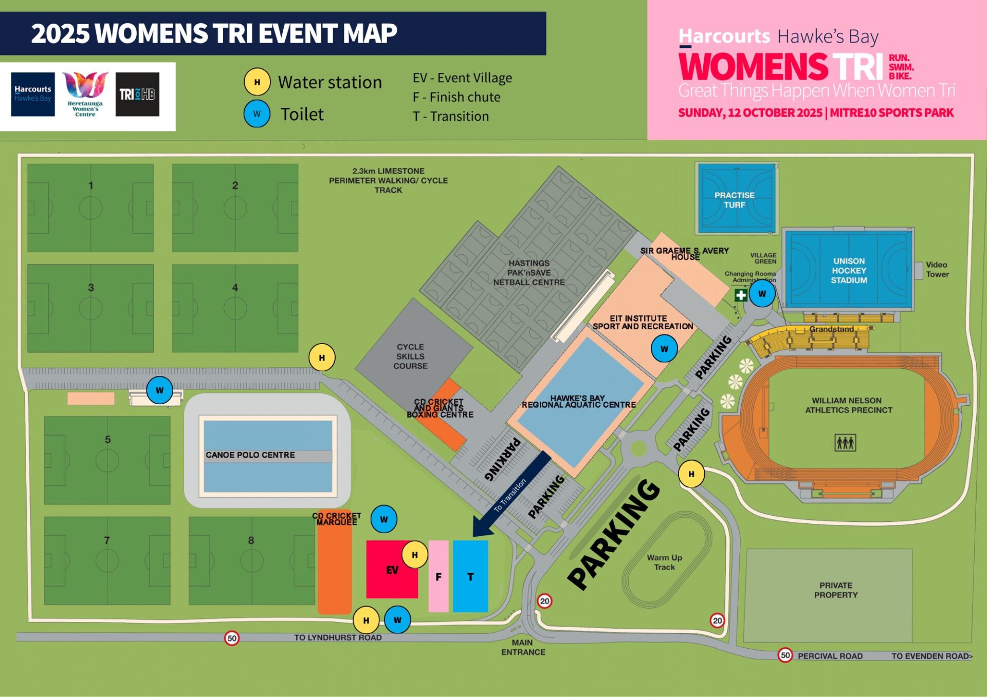 2025 Triathlon maps - Heretaunga Women's Centre